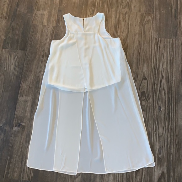 Dex | Tops | Dex White Sheer Overlay Tank | Poshmark